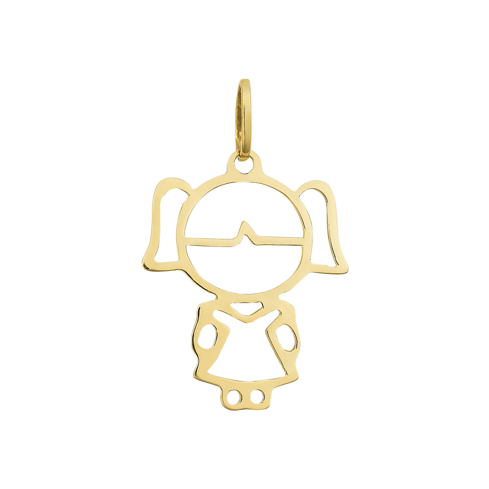 Pingente de Menina em Ouro - Bigben